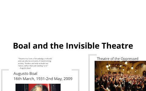 Boal and the Invisible Theatre by ICECREAM PIXIE on Prezi