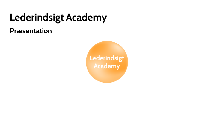 Lederindsigt Academy by Jonas Hovgaard on Prezi
