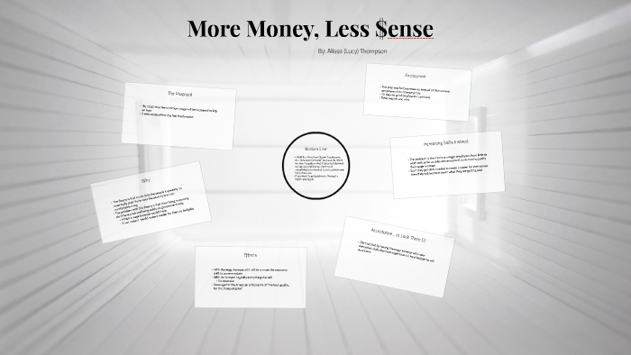 More Money, Less $ense by Alissa Thompson on Prezi