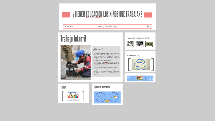 ¿TIENEN EDUCACION LOS NIÑOS QUE TRABAJAN? by Gabriel Germanotta on Prezi