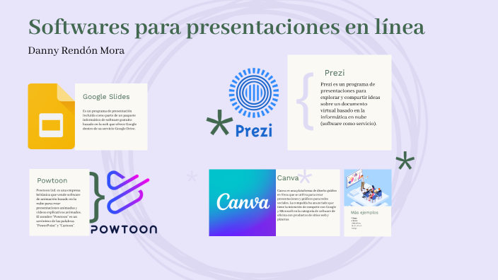 Softwares para presentaciones en línea by Danny Rendon on Prezi
