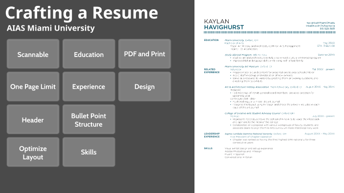 Crafting a Resume by Justin Smith on Prezi
