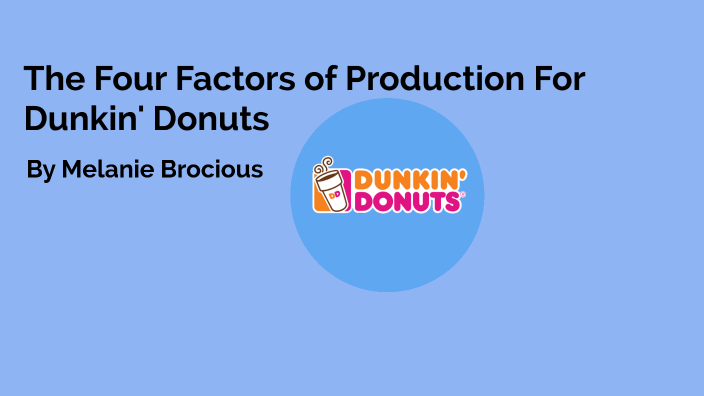 The Four Factors of Production For Dunkin'Donuts by melanie brocious on ...