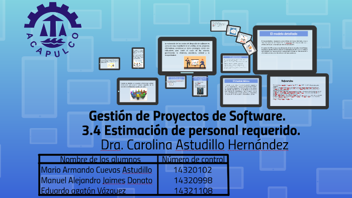 3.4 Estimación de personal requerido. by Mario Astudillo on Prezi