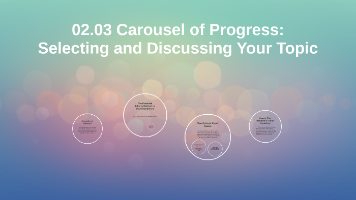 02.03 Carousel of Progress: Selecting and Discussing Your To by Kiya ...