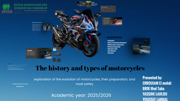 L'histoire et les types de motos by Mehdi Errouiam on Prezi
