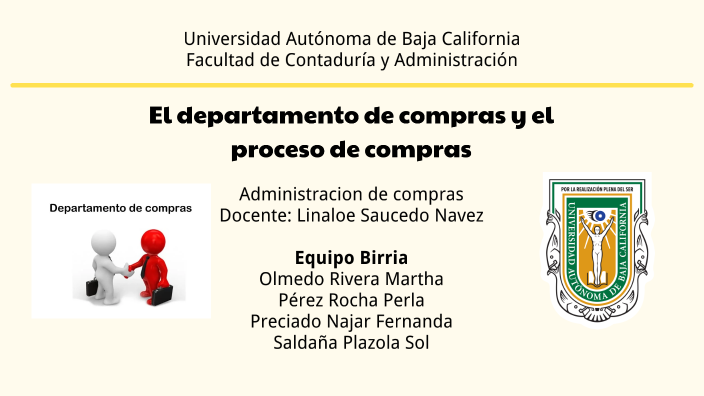 Funcion del departamento de compras y el proceso de compra by Sol ...