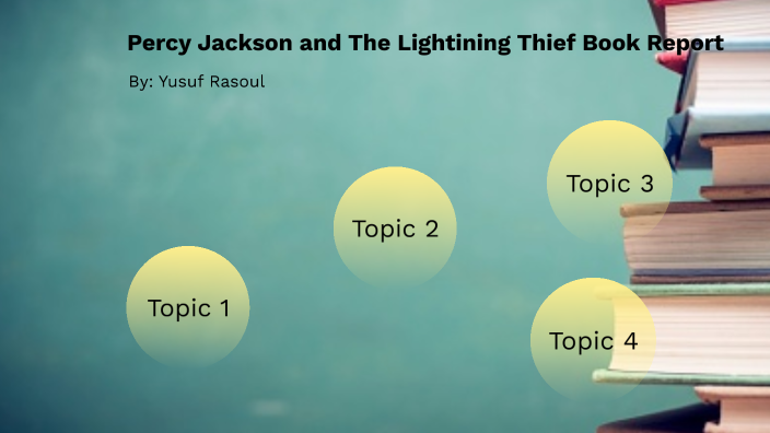 Percy Jackson and The Lighting Thief Book Report by Yusuf Rasoul ...