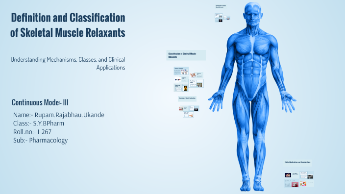 Definition and Classification of Skeletal Muscle Relaxants by Rupam ...
