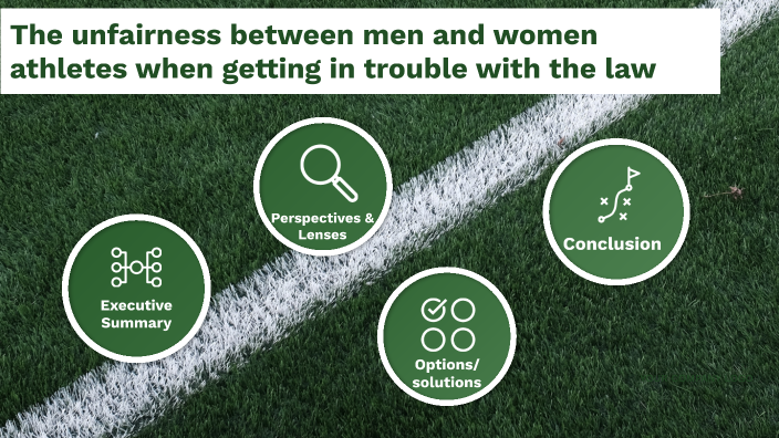 The unfairness when between men and women athletes when getting in ...