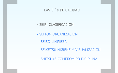 Las 5's de calidad by Víctor Manuel