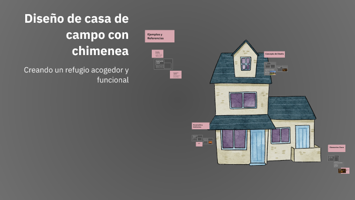 Diseño de casa de campo con chimenea by NATHALY ROCIO PINZON CALDERON ...