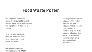 Food Waste Poster by Skylar Love on Prezi Design