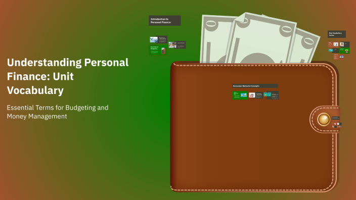 Understanding Personal Finance: Vocabulary for Students by Amy Farah on ...