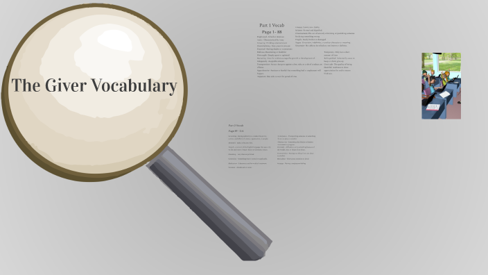 The Giver Vocabulary Exploration by Owen Dombroski on Prezi