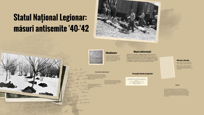 Statul Național Legionar: măsuri antisemite '40-'42 by Elena Bodea on Prezi