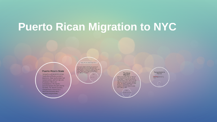 Puerto Rican Migration to NYC by Richard DeDios