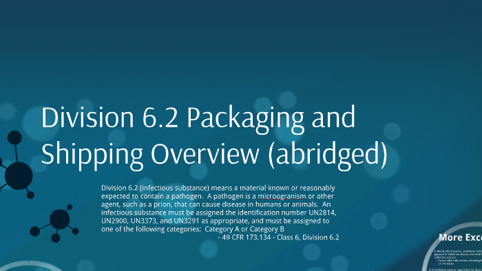 Division 6.2 Packaging and Shipping w/o Exempt Human Specimen by Peter ...