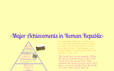 Major Achievements in Roman Republic. by Brittney R. on Prezi