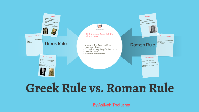 Greek Rule vs. Roman Rule by Aaliyah Thelusma on Prezi