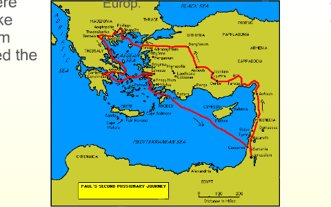 Paul 2nd missionary journey by Sam VanderSluis on Prezi