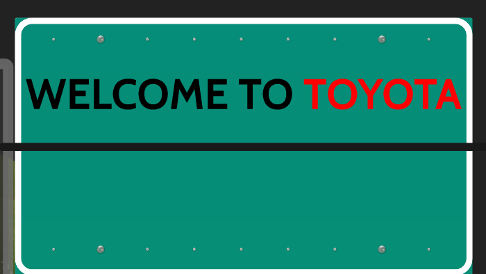 WELCOME TO TOYOTA by Prasanna Shet on Prezi