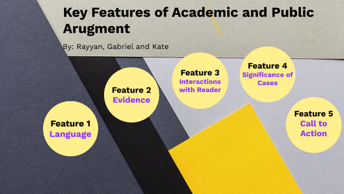 Key features of an Academic and Public Argument by Muhammed Rayyan ...