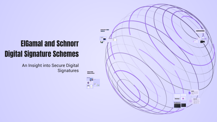 ElGamal and Schnorr Digital Signature Schemes by Sami Mubarak on Prezi