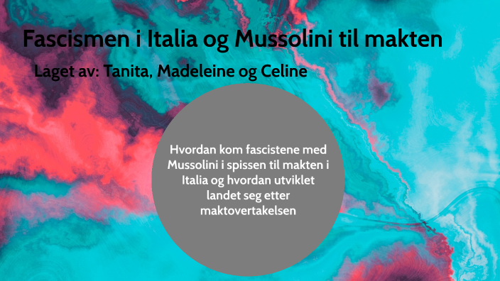 Facismen i Italia og Mussolini til makten by MADELEINE LINDAHL on Prezi