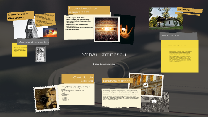 Mihai Eminescu by Stefania Poschina on Prezi