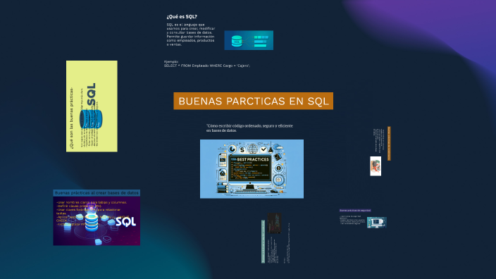 BUENAS PARCTICAS EN SQL by Flor Milagros PIO RODRIGUEZ on Prezi