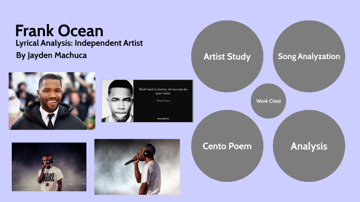 Lyrical Analysis: Independent Artist - Frank Ocean - Jayden Machuca by ...