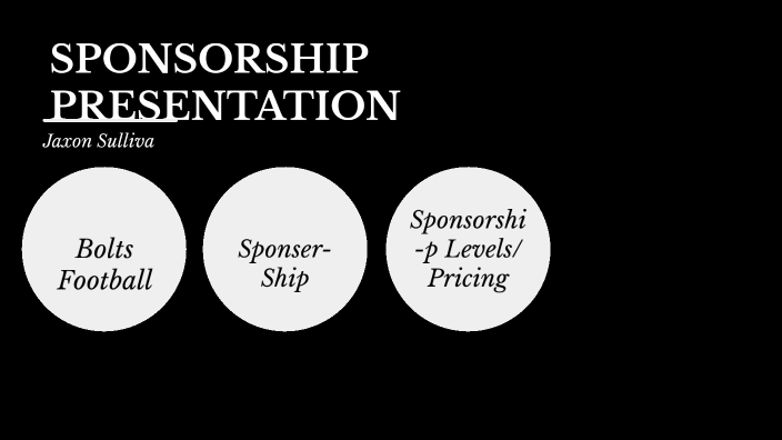 SPONSORSHIP PRESENTATION by Jaxon Sullivan