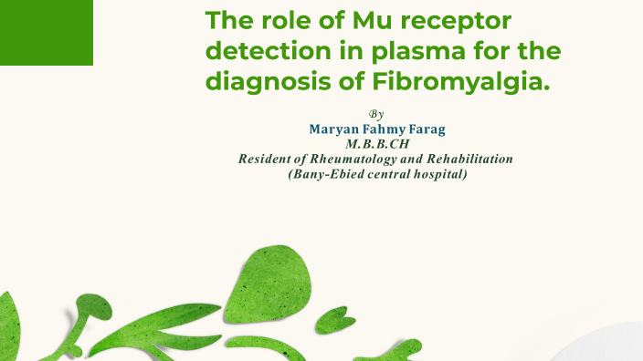 The role of Mu receptor detection in plasma for the diagnosis of ...