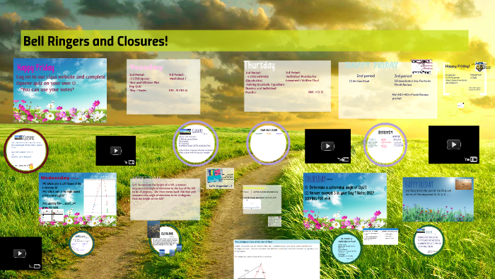 Algebra 2 Bell Ringers! Getting to the end of the Road for by Jessica ...
