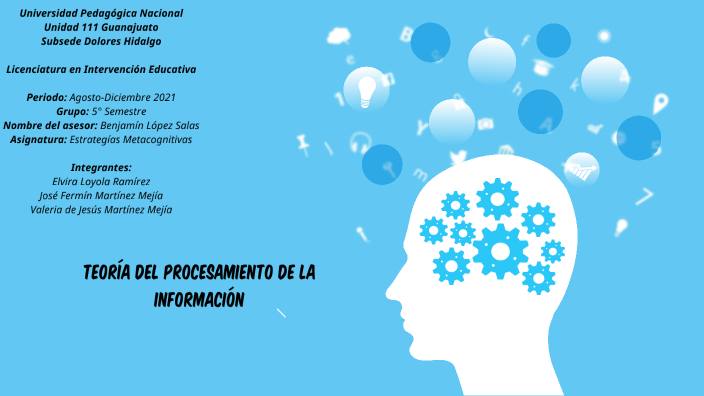 Teoría del procesamiento de la información by OSCAR FERMIN CABRERA ...