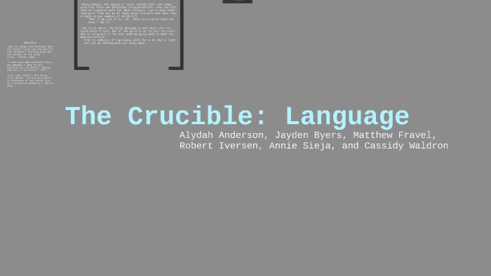 The Crucible: Language Sept. 24-28, 2015 by poprocknerd Iversen on Prezi