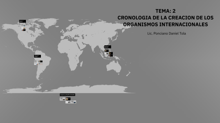 CRONOLOGIA DE LA CREACION DE LOS ORGANISMOS INTERNACIONALES by Danilo ...