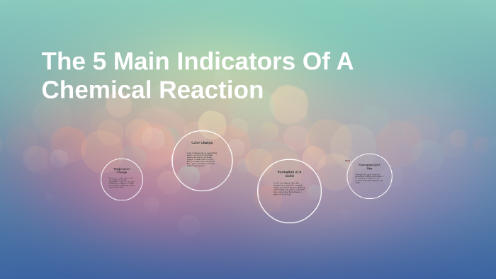 The 5 Main Indicators Of A Chemical Reaction by viriginia alm on Prezi