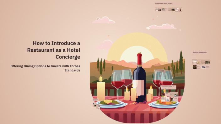 How to Introduce a Restaurant as a Hotel Concierge by Candice Tsang on ...