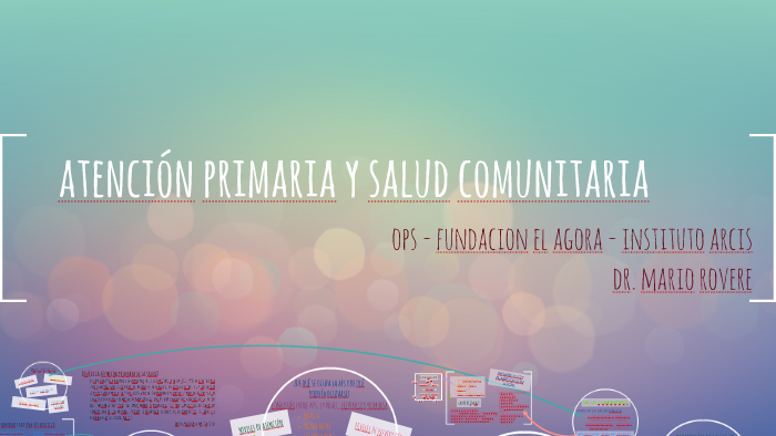 atención primaria y salud comunitaria by Mili Cepeda