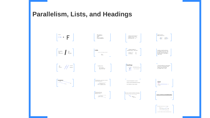Parallelism, Lists, and Headings by N vO on Prezi
