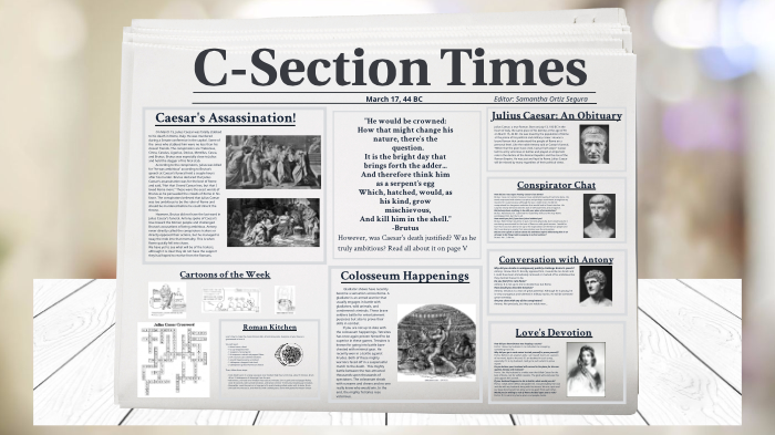 Julius Caesar Newspaper by Samantha Ortiz Segura on Prezi