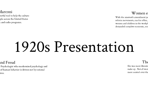 1920s Presentation by Joseph Schaefers on Prezi