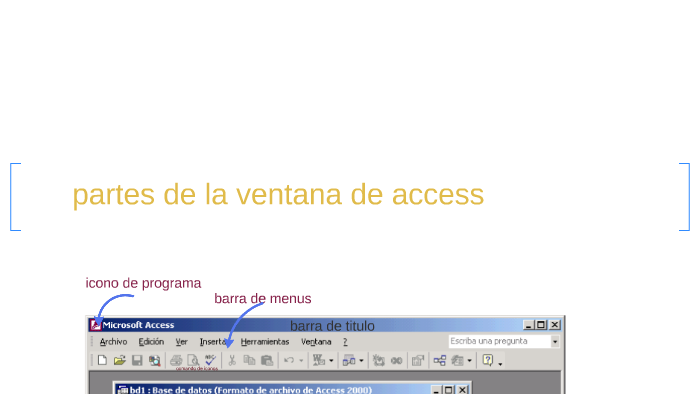 partes de la ventana access by fabian ladino on Prezi