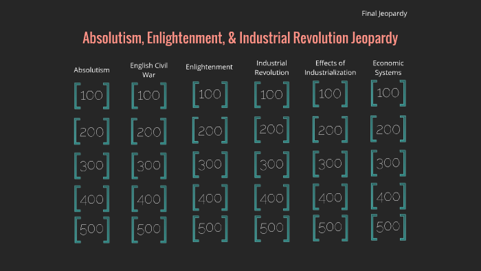 Industrial Revolution Jeopardy by Ashley Zeserman on Prezi