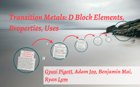 Transition Metals: D Block Elements, Properties, Uses by gyasi pigott ...