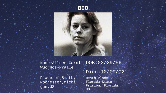 Name: Aileen Carol Wuornos by Hazel Vortex