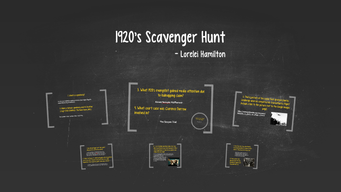 1920's Scavenger Hunt by Lorelei Hamilton on Prezi
