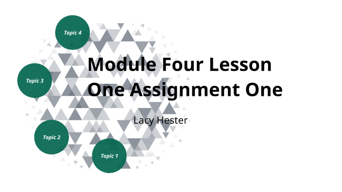 Module Four Lesson One Assignment One by Lacy Hester on Prezi